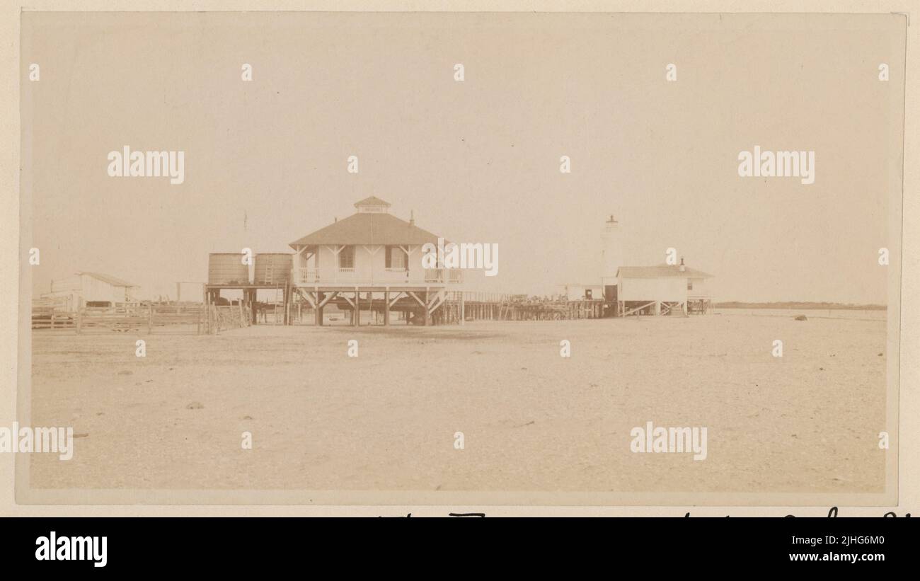 Louisiana - Chandeleur. Chandeleur Light Station, Louisiana. The tower ...