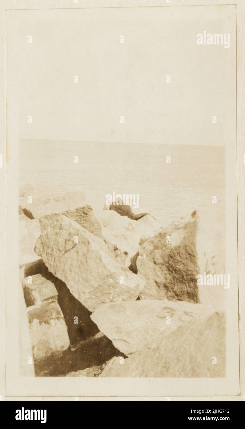 Texas - Galveston. Galveston Jetty Light Station, Texas. New rip-rap ...