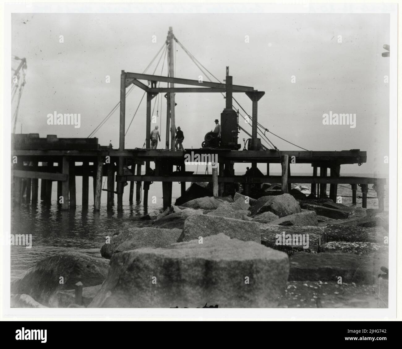 Texas - Galveston. Galveston Jetty Light Station, Texas. Northwest ...
