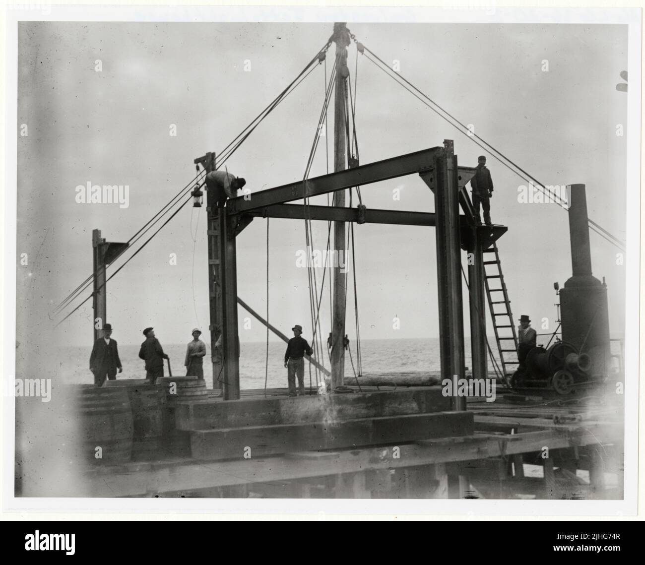 Texas - Galveston. Galveston Jetty Light Station, Texas. North row and ...