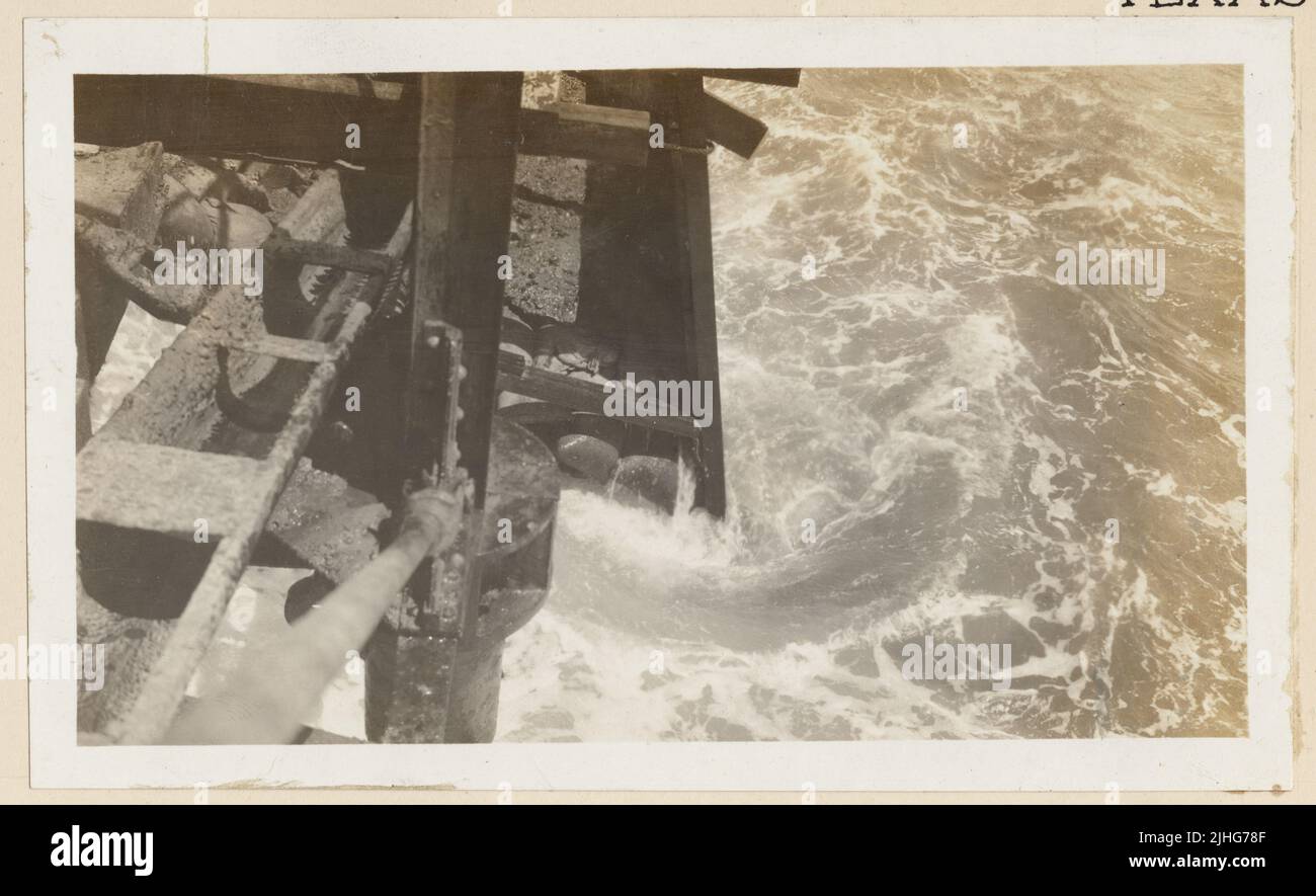 Texas - Galveston. Galveston Jetty Light Station, Texas. From lower ...