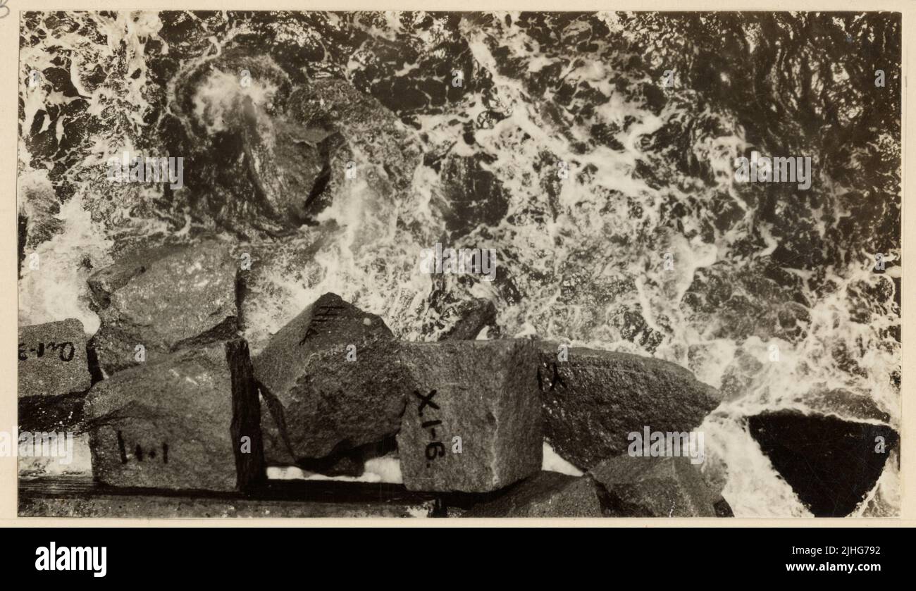 Texas - Galveston. Galveston Jetty Light Station, Texas. Rip-rap ...