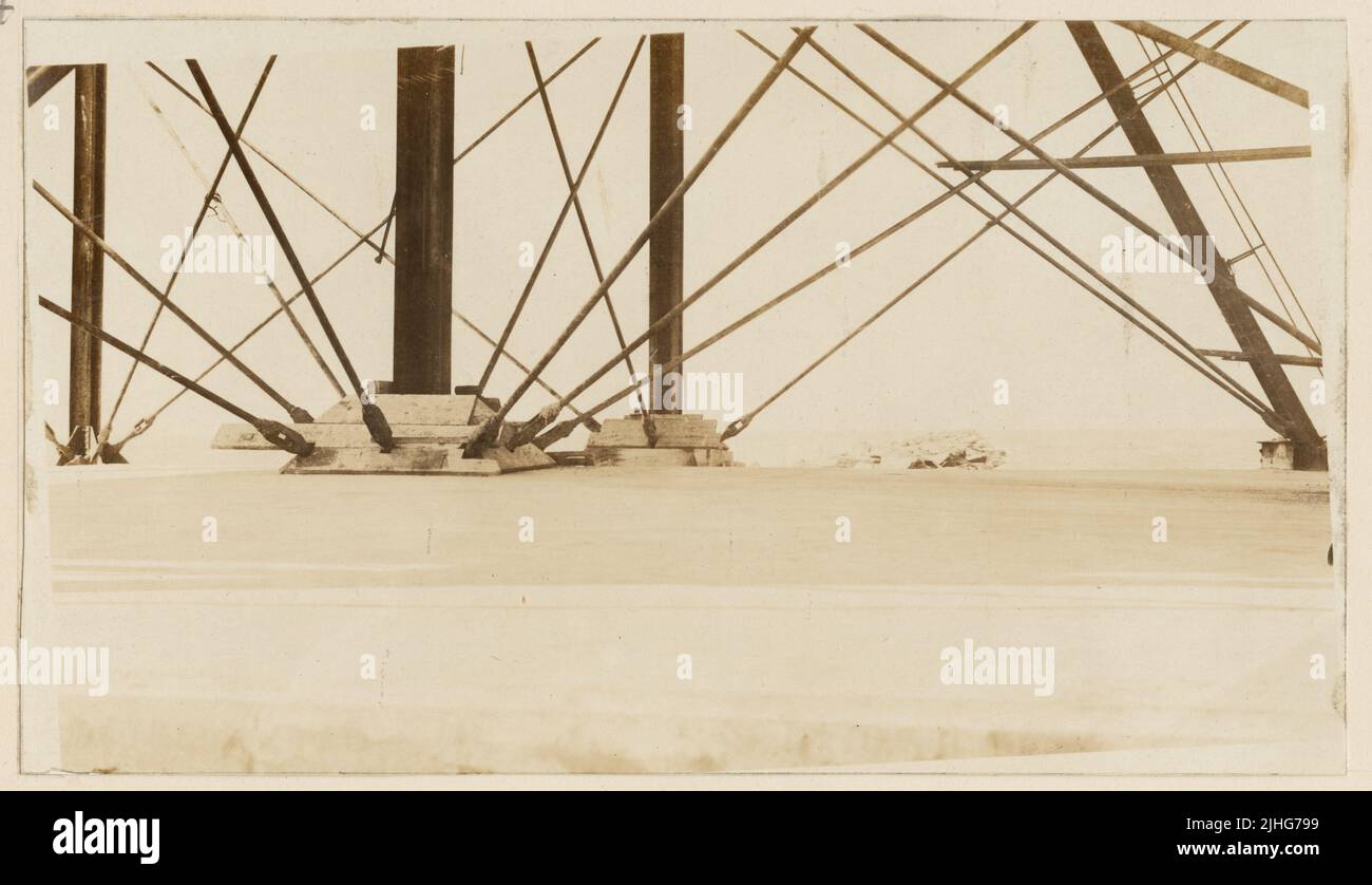 Texas - Galveston. Galveston Jetty Light Station, Texas. Concrete block ...
