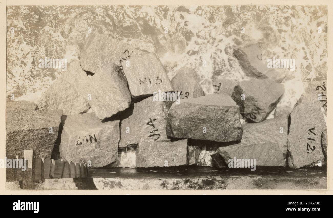 Texas - Galveston. Galveston Jetty Light Station, Texas. Rip-rap ...