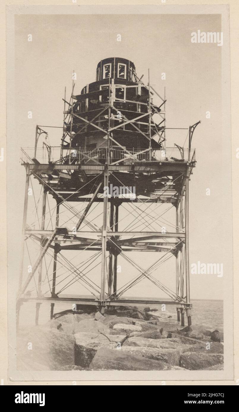 Texas - Galveston. Galveston Jetty Light Station, Texas. Note loosened ...