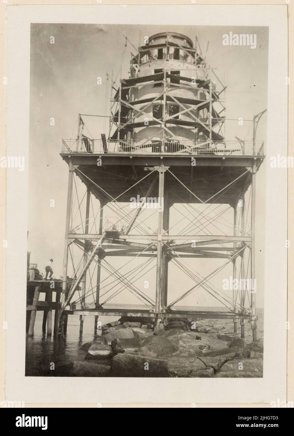 Texas - Galveston. Galveston Jetty Light Station, Texas. Station and ...
