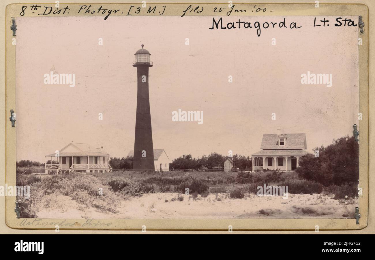 Texas - Matagorda. Matagorda Light Station, Texas Stock Photo - Alamy