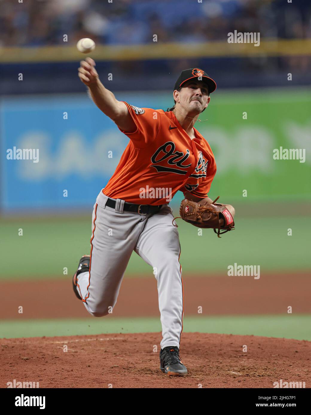 St. Petersburg, FL. USA; Baltimore Orioles starting pitcher Dean Kremer ...