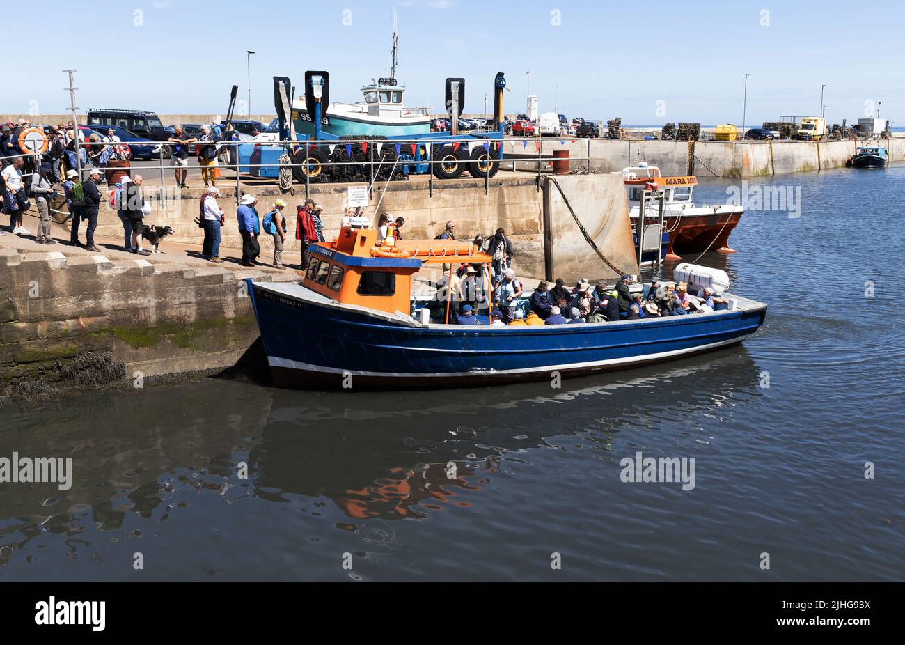 St Cuthbert 2 Farne Islands Boat Trips pleasure craft loading at the ...