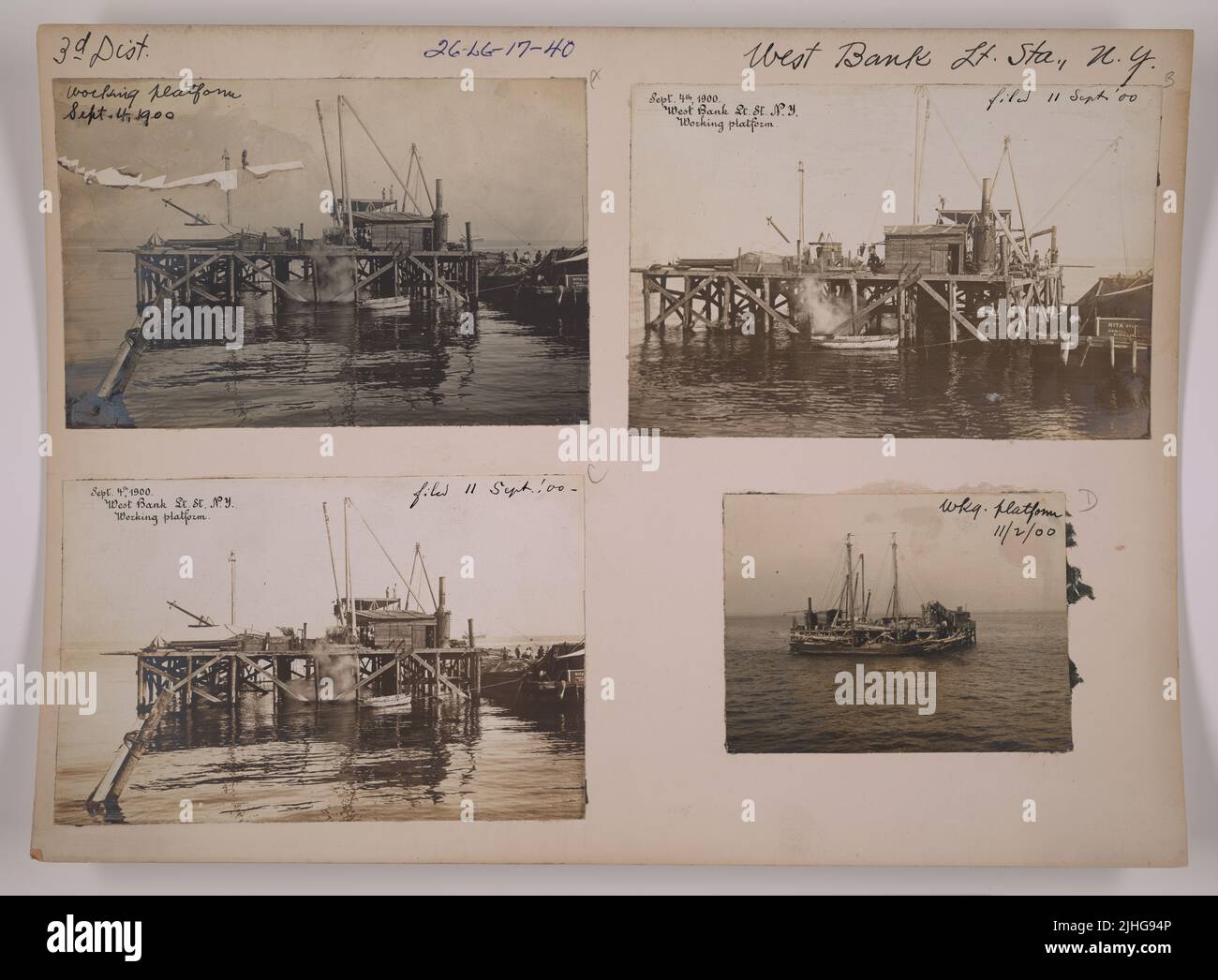 NY - West Bank. West Bank Light Station, New York. Working platform ...