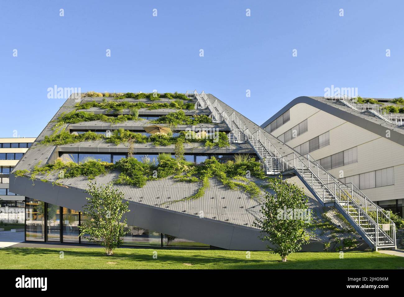 DOCK - modern office building with green facade located in Liben Prague ...