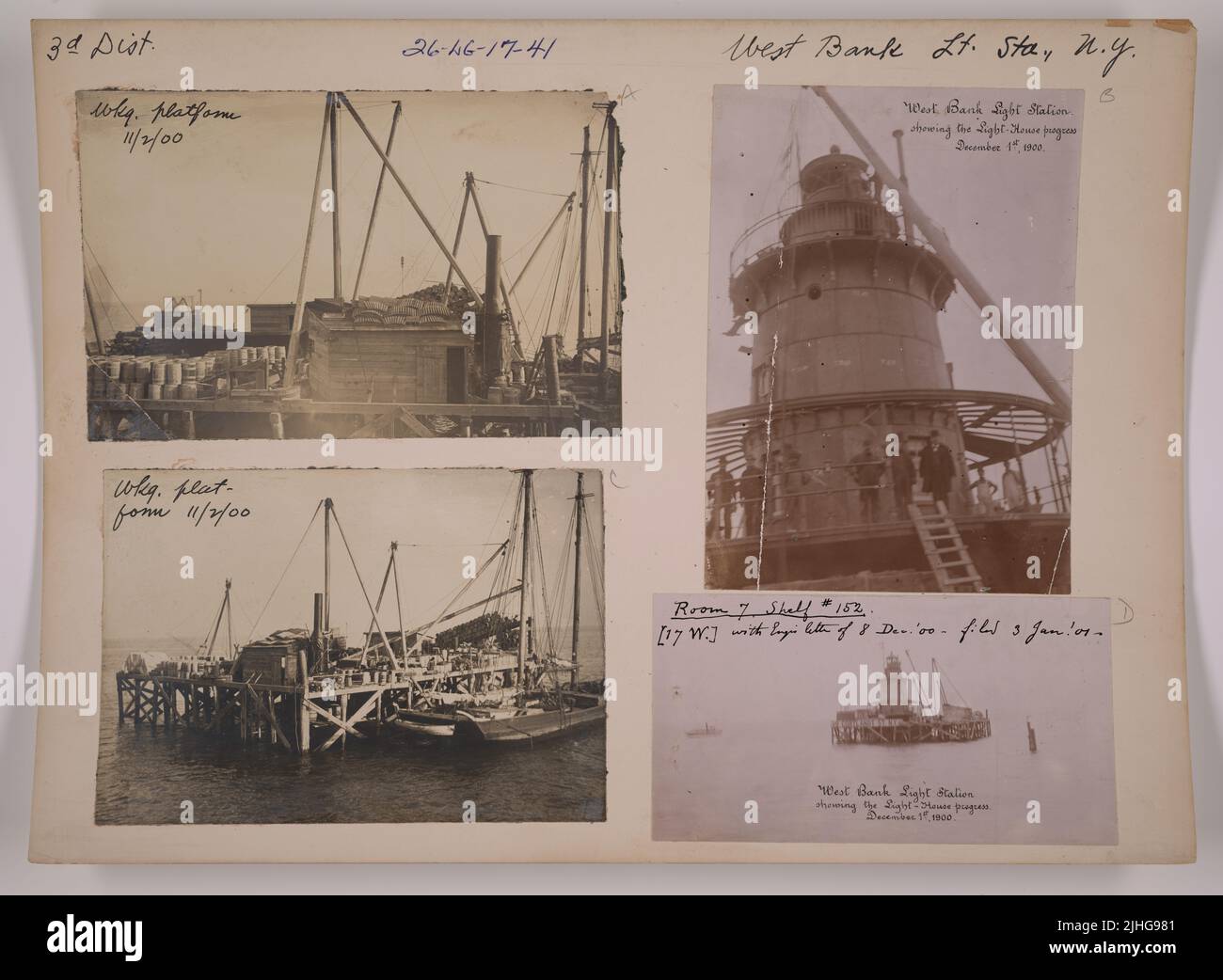 NY - West Bank. West Bank Light Station, New York. Showing the ...