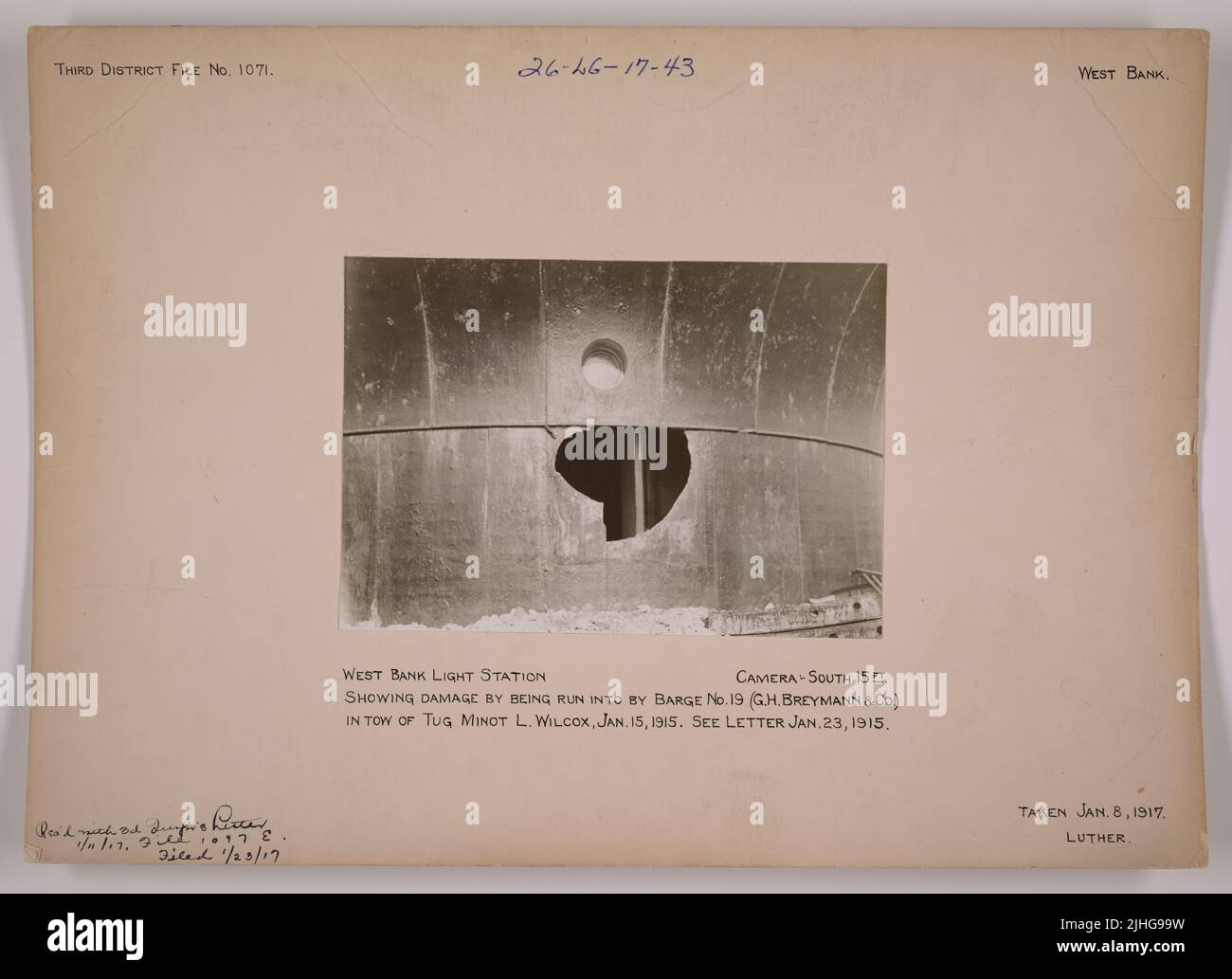 NY - West Bank. West Bank Light Station, New York. Camera - South, 15 ...