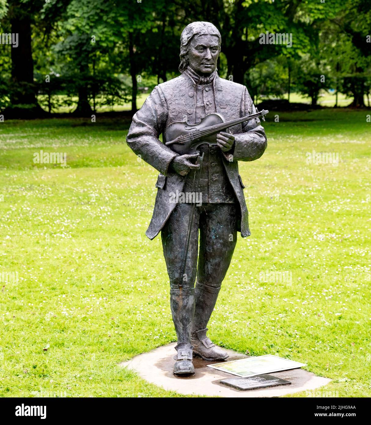 Statue of Niel Gow, a famous 18th century fiddler from Dunkeld in ...