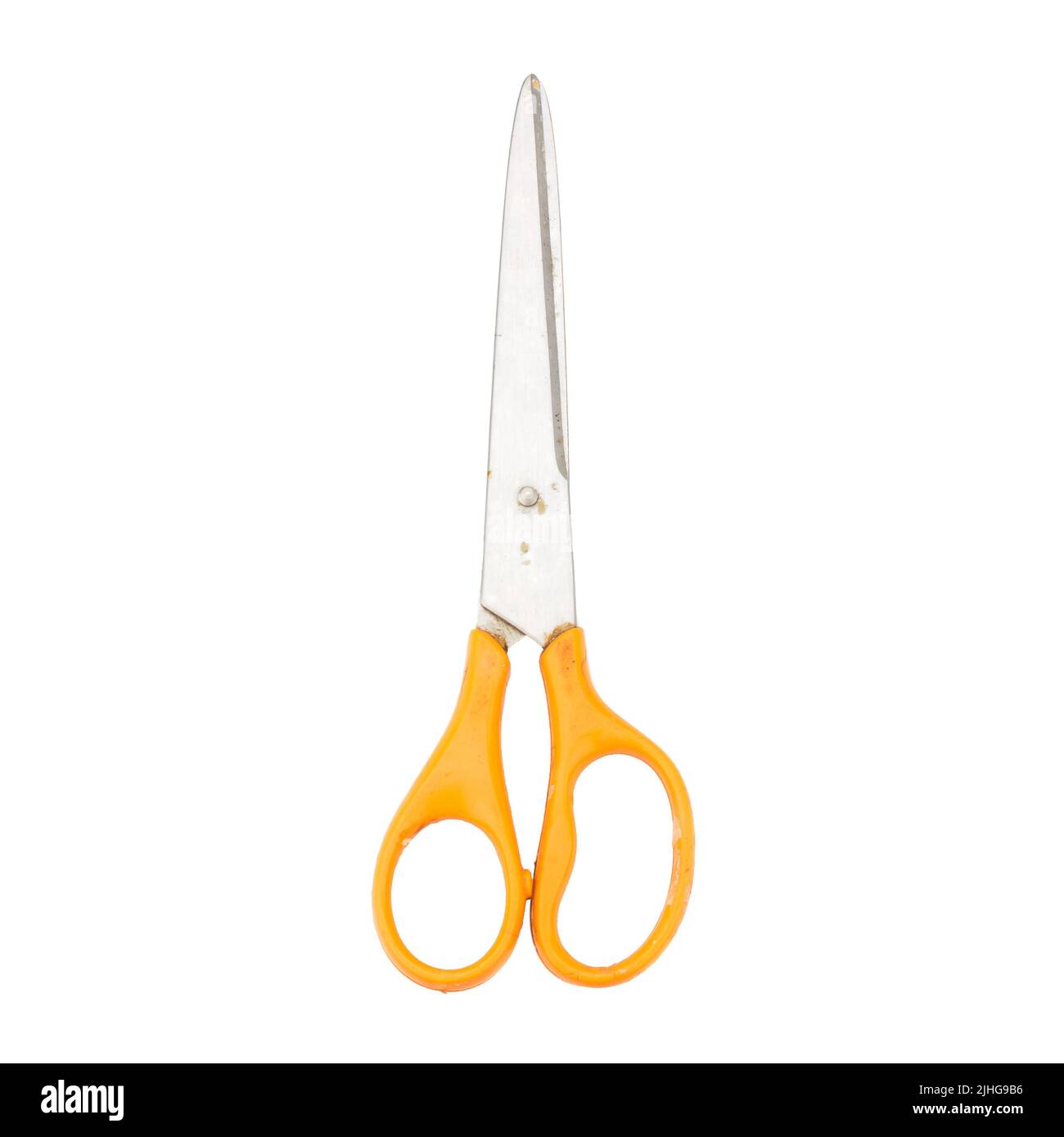orange scissors. dirty. isolated no white background Stock Photo - Alamy