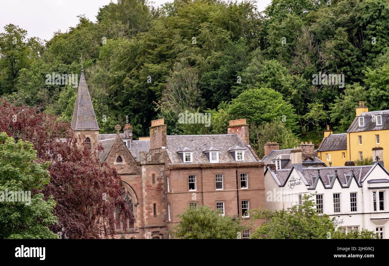 Dunkeld, Perthshire, Scotland – June 29 2022. Historic buildings ...