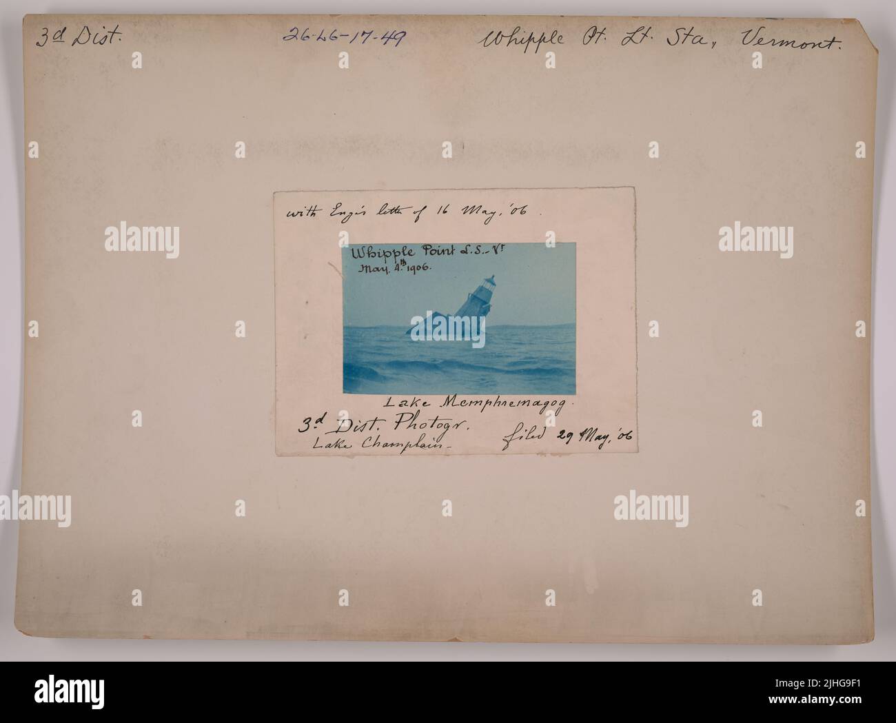 VT - Whipple Point. Whipple Point Light Station, Vermont. Lake ...