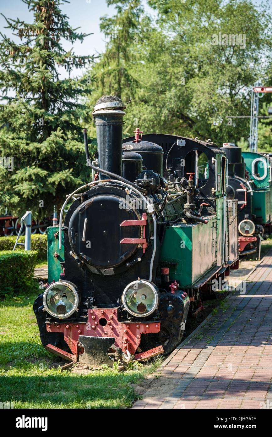 Wenecja, Poland - August 2020 : Old locomotive in narrow gauge train ...