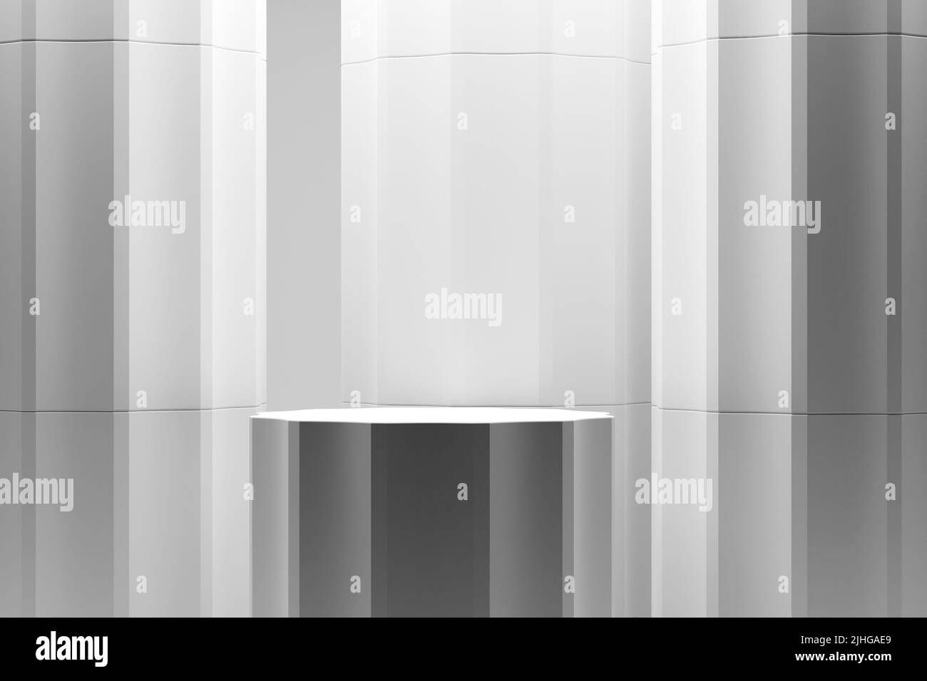 White podium with ancient columns on background. 3d render Stock Photo ...
