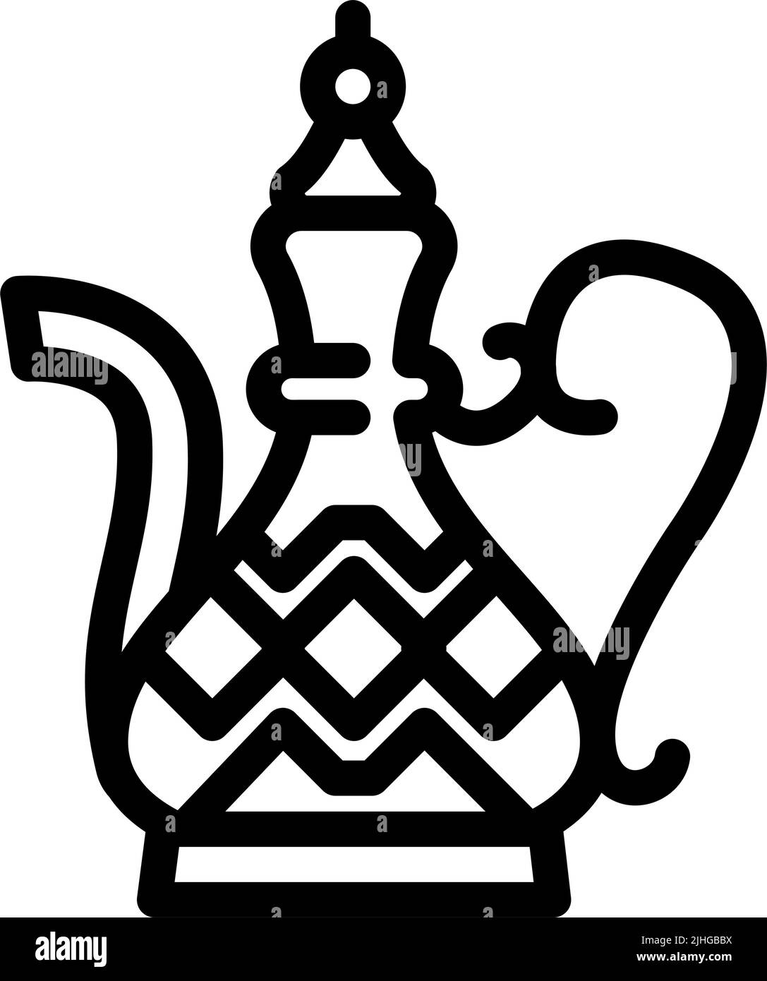 arab vintage jug line icon vector illustration Stock Vector Image & Art ...