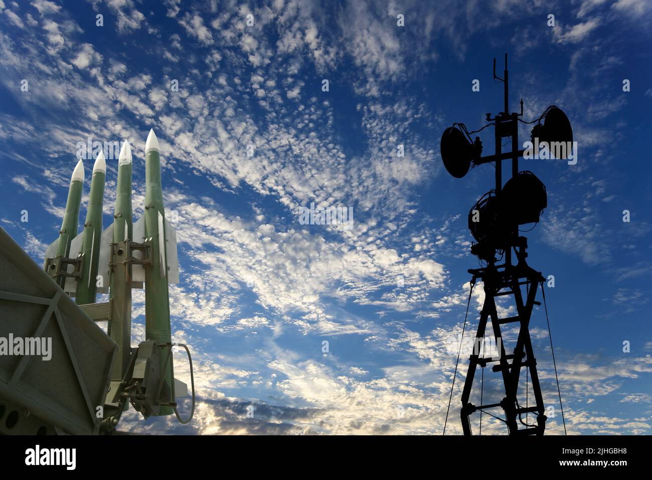 Air defense radars of military mobile anti aircraft systems and modern ...