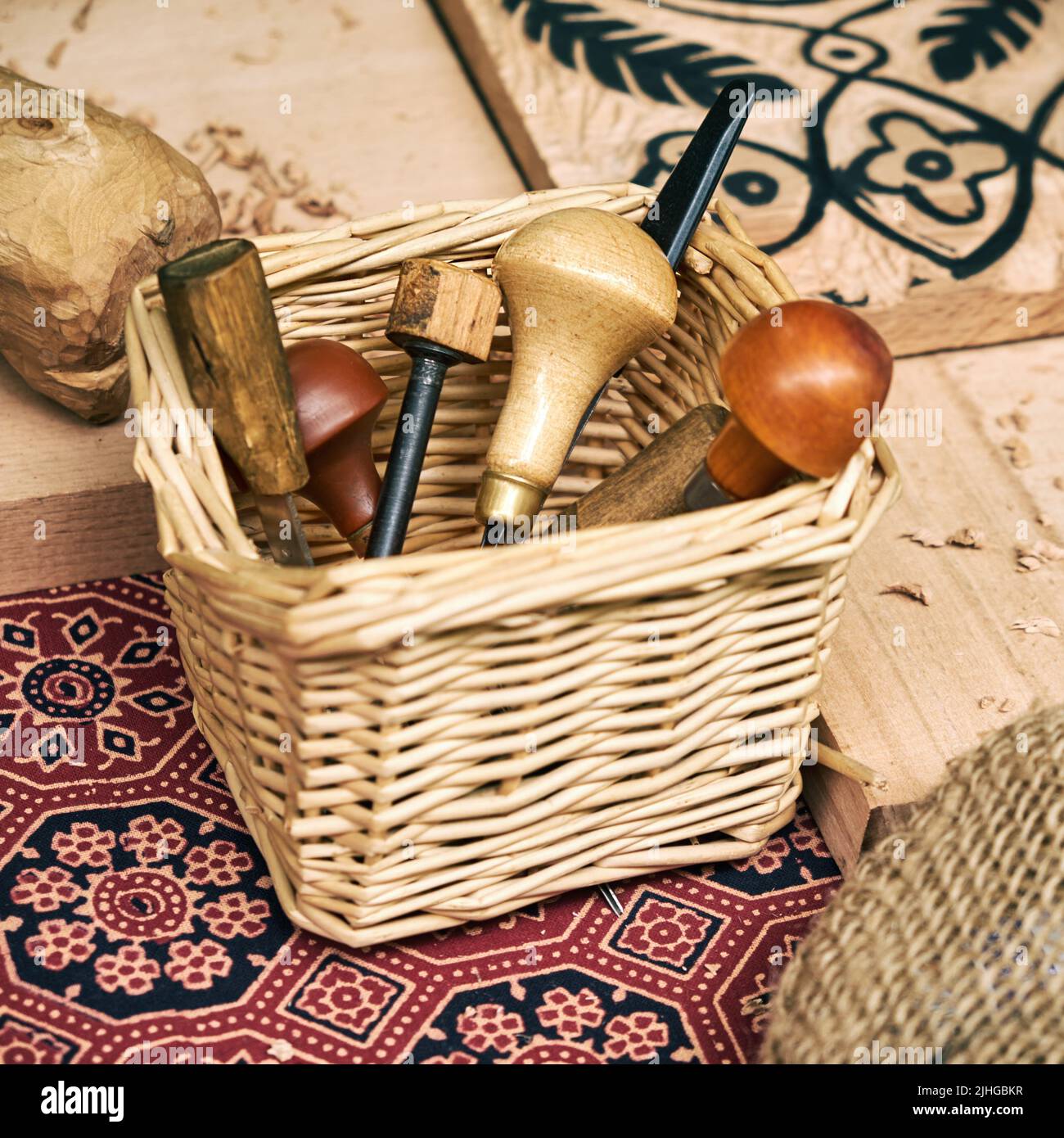 Wooden stamps for medieval ink printing on fabric and vintage clothing ...