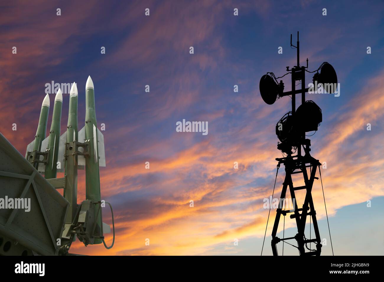 Air defense radars of military mobile anti aircraft systems and modern ...