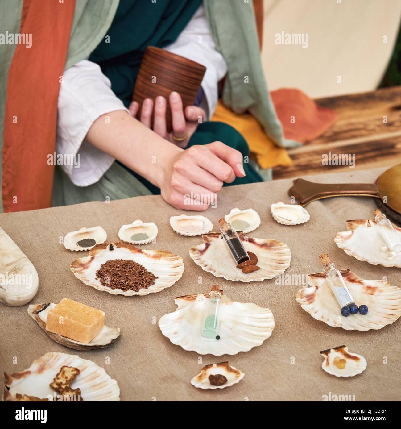 Ancient Roman cosmetics, retro perfume and vintage bath accessories ...