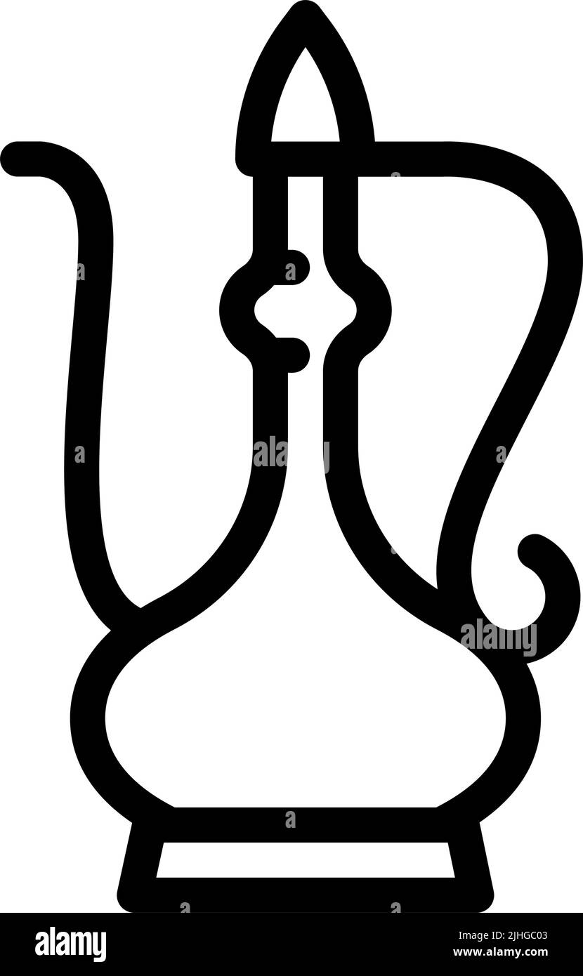 decorative arab jug line icon vector illustration Stock Vector Image ...