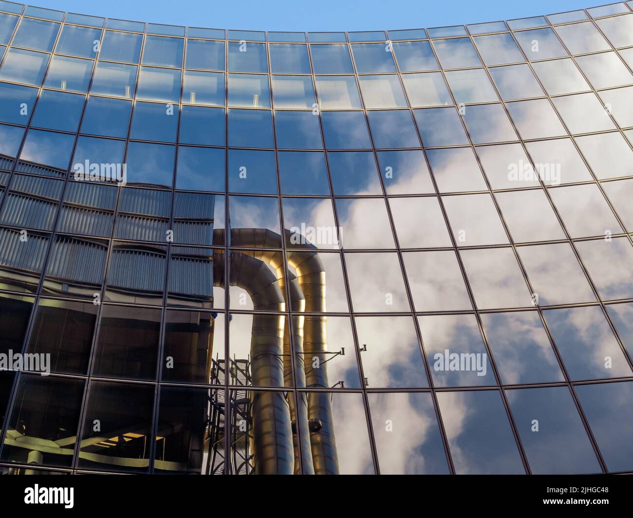 the city, reflection of adjacent building , london Stock Photo - Alamy