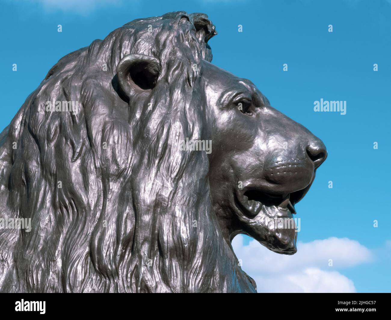 Sir Edwin Landseer's Lions at the Base of Nelson's … Stock Photo - Alamy
