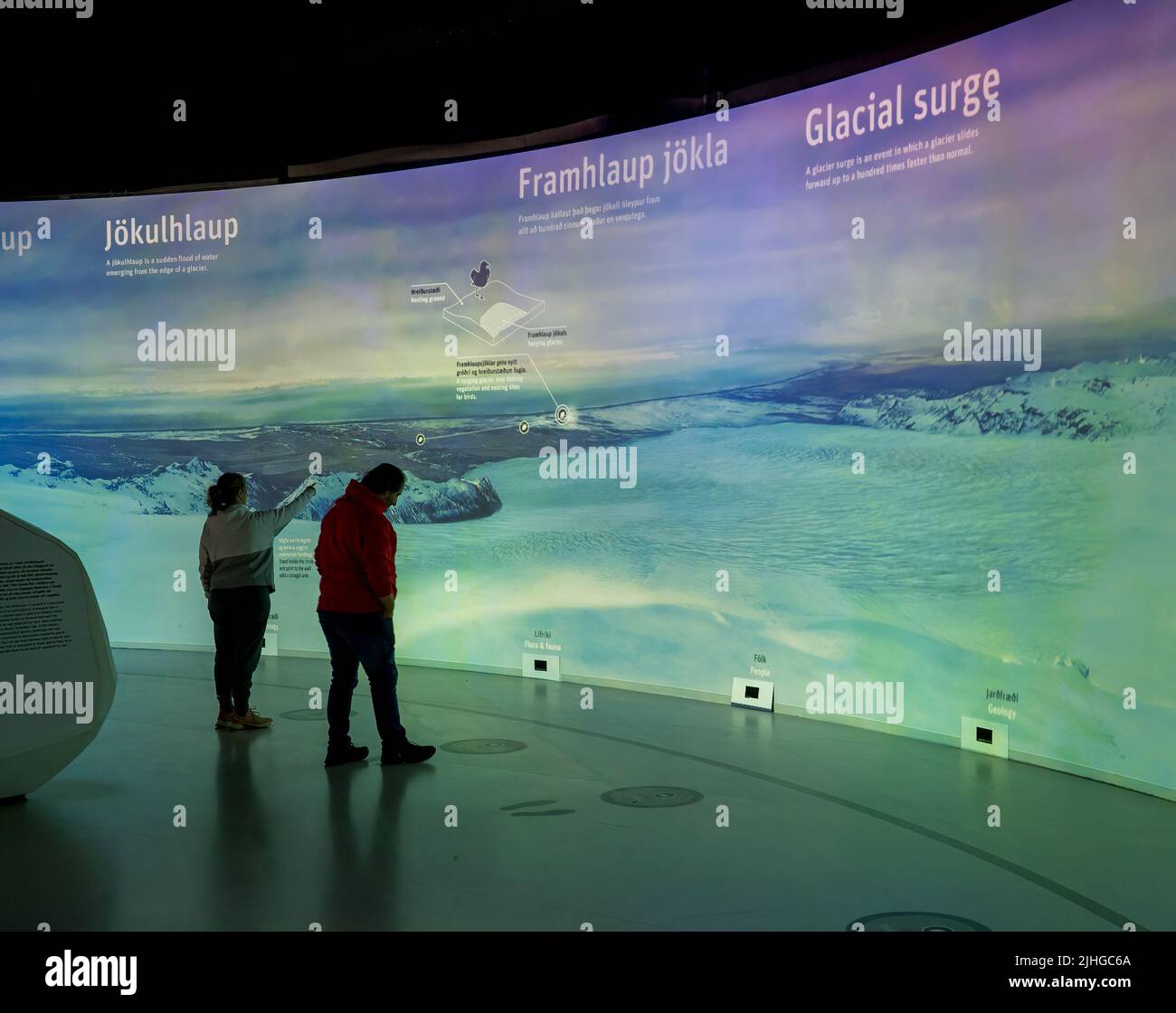 Reykjavik, Iceland - July 4, 2022 an interior educational exhibit in ...