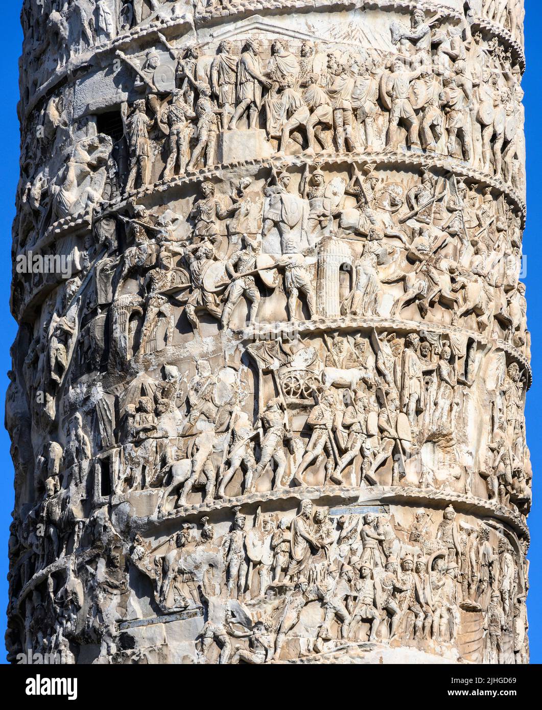 Detail of Battle scenes and triumphul processions on the Roman Victory ...