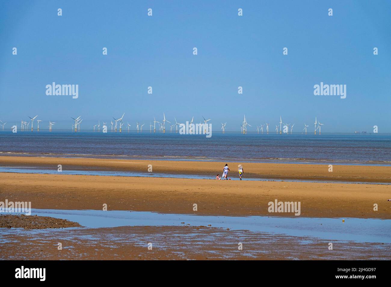 Hottest day ever in the UK at Talacre Beach, and the Point of Ayr ...