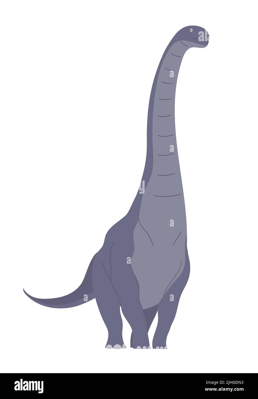 Big alamosaurus with a long neck and tail. Herbivorous dinosaur ...