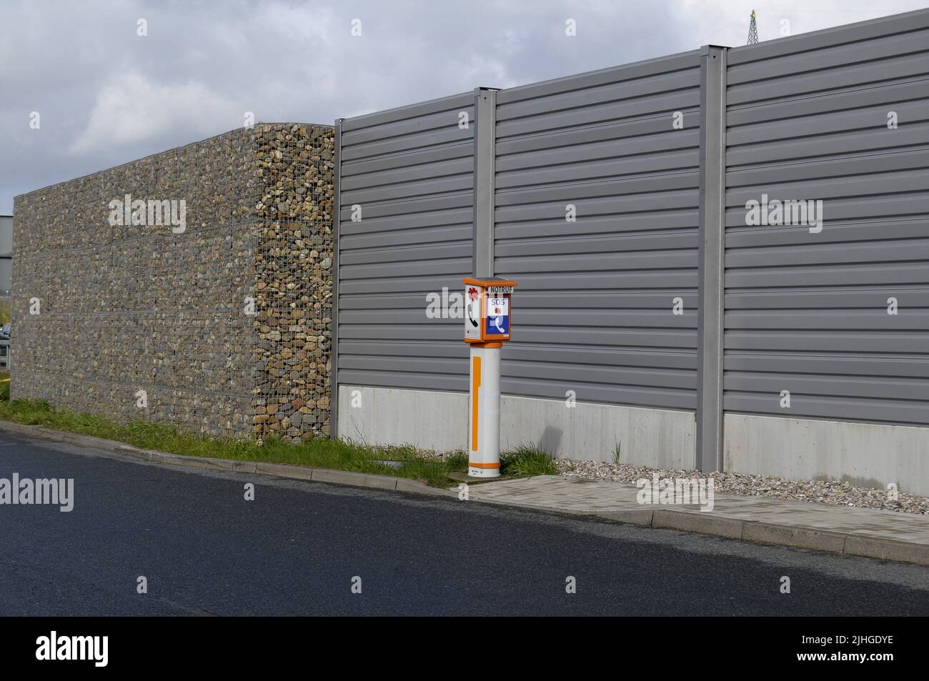 Germany highway/Germany 22..April 2017 SOS telephone at German motorway ...