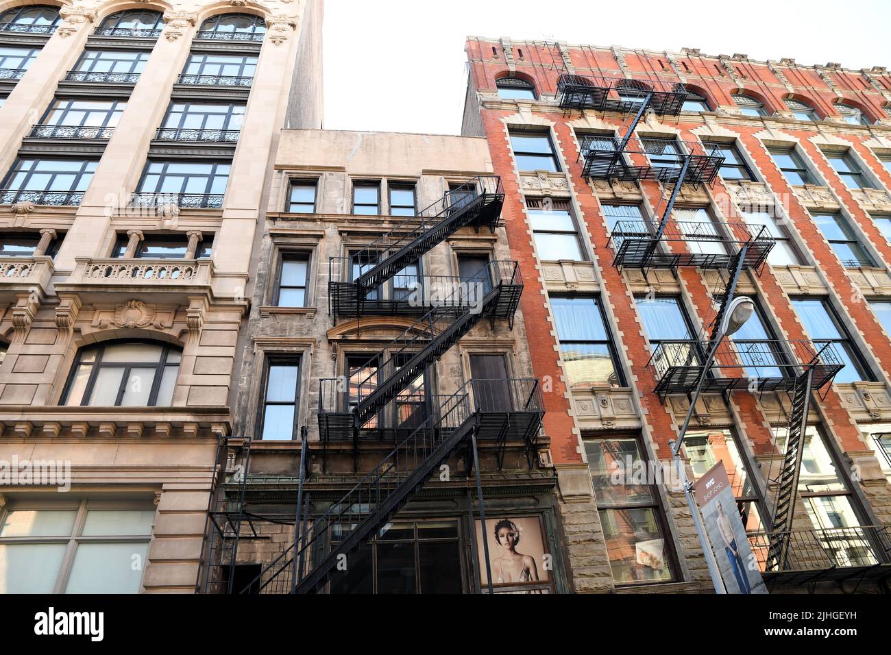 MANHATTAN/NEW YORK CITY /NEW YORK / USA 05.JUNE 2018 Fire stairs in New ...
