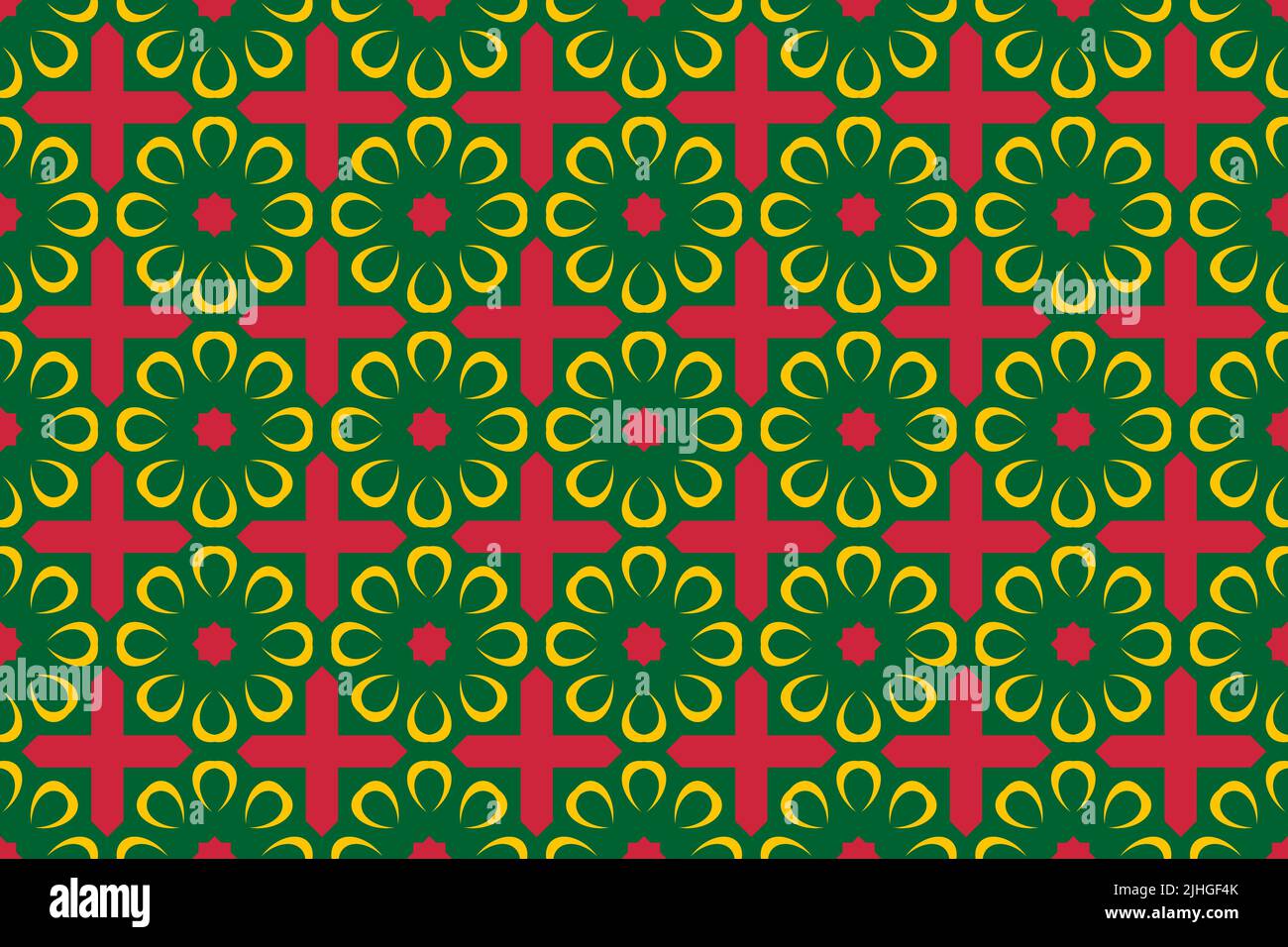 Geometric pattern in the colors of the national flag of Mauritania. The ...
