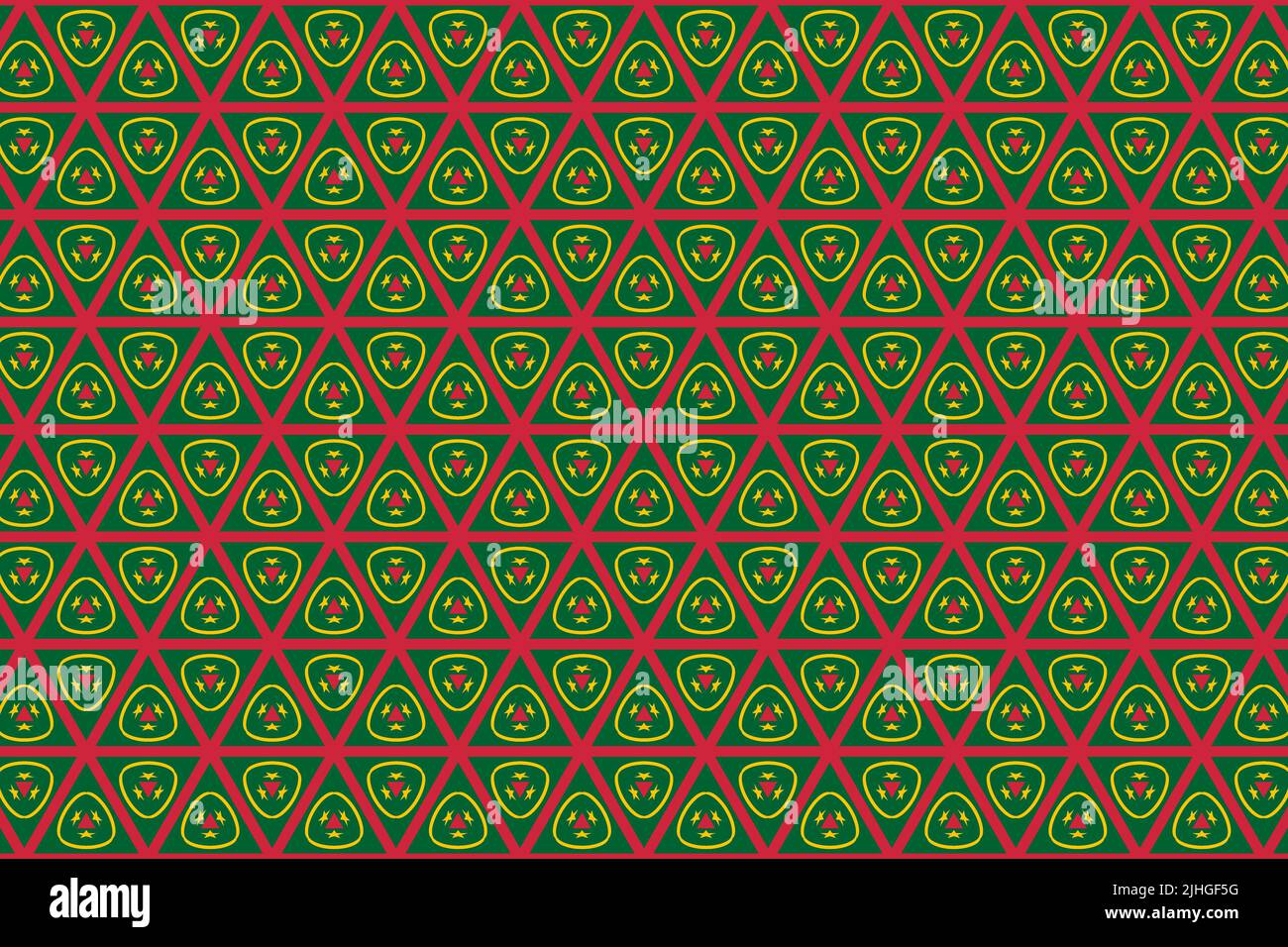 Geometric pattern in the colors of the national flag of Mauritania. The ...