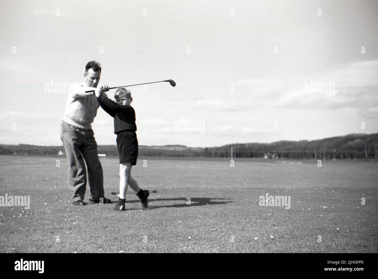 1950s, historical, John Reekie golf professional of the Golf House Club ...