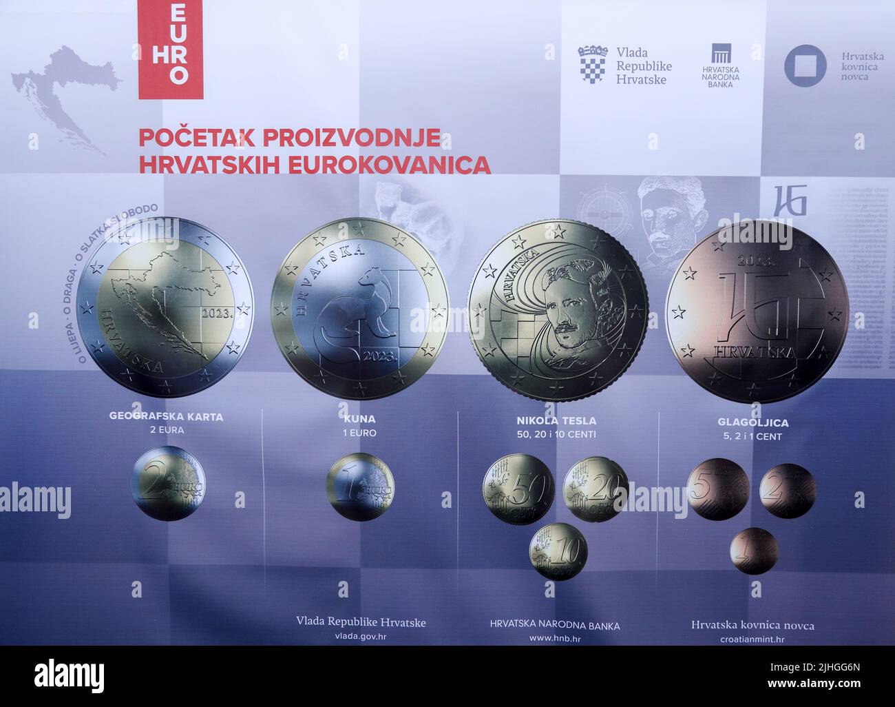 The production of Croatian euro coins has begun at the Croatian Mint ...