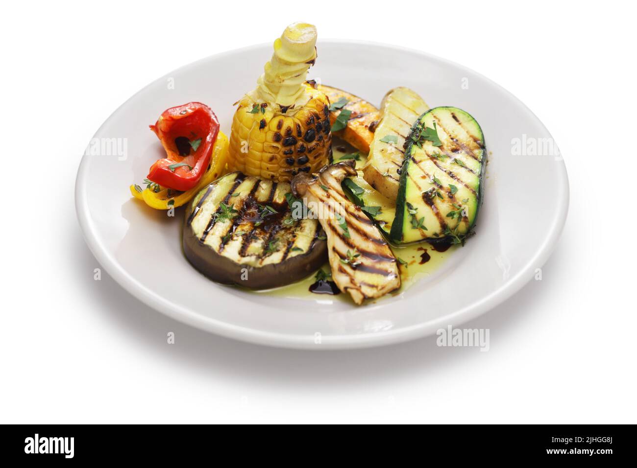 Verdure alla griglia ( grilled vegetables ), Italian food Stock Photo ...