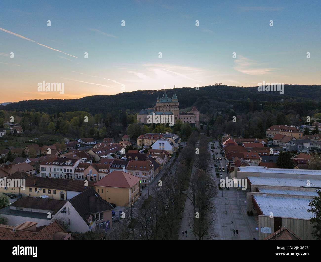 Aerial view of Bojnice castle in Slovakia Stock Photo - Alamy