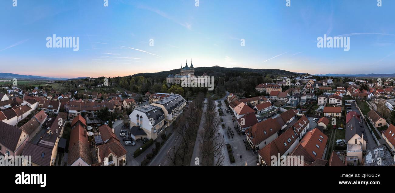 Aerial view of Bojnice castle in Slovakia Stock Photo - Alamy