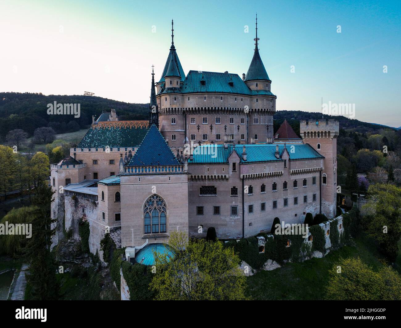 Aerial view of Bojnice castle in Slovakia Stock Photo - Alamy