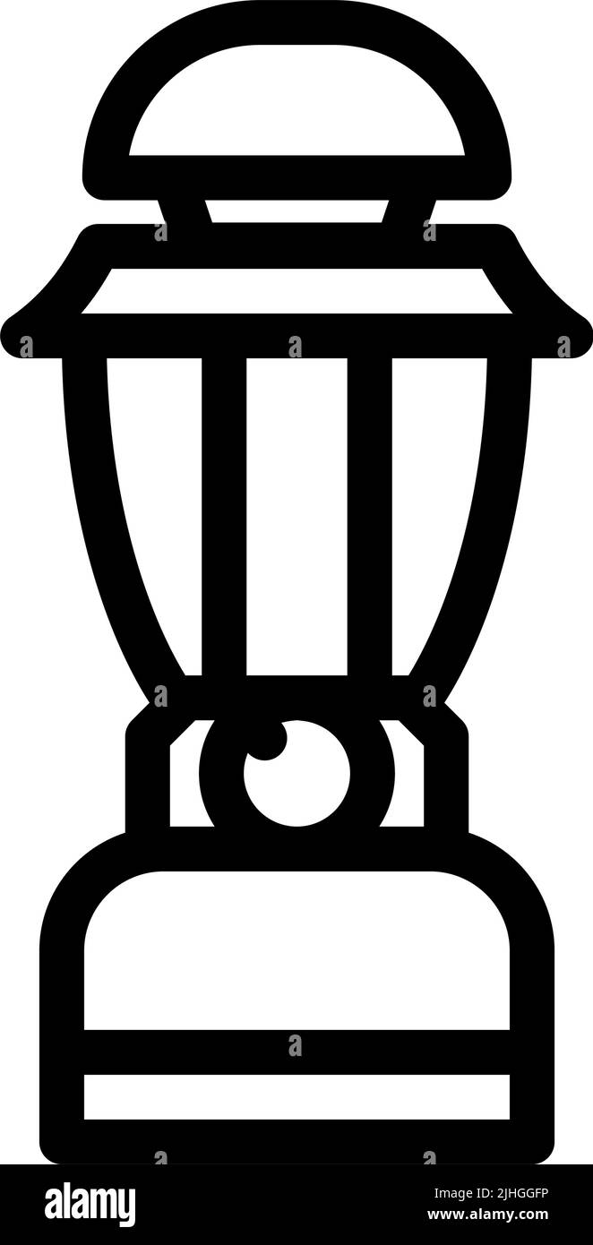 vintage lamp line icon vector illustration Stock Vector Image & Art - Alamy