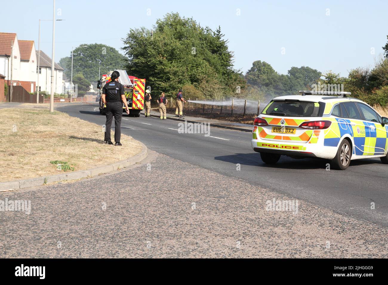 Colchester, UK. 18th Jul 2022. The high temperatures contributed to ...