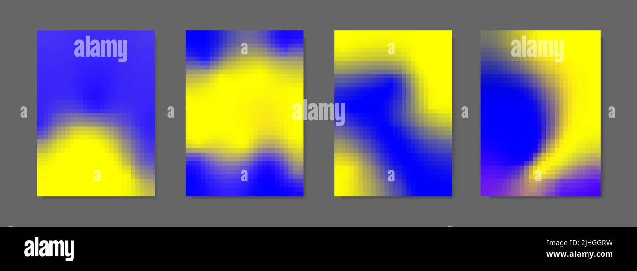 Blurred backgrounds set. Modern abstract blurred color gradient ...