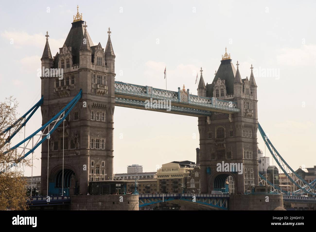 London, England - Aril 2, 2012: Tower Bridge, most famous bridge in ...