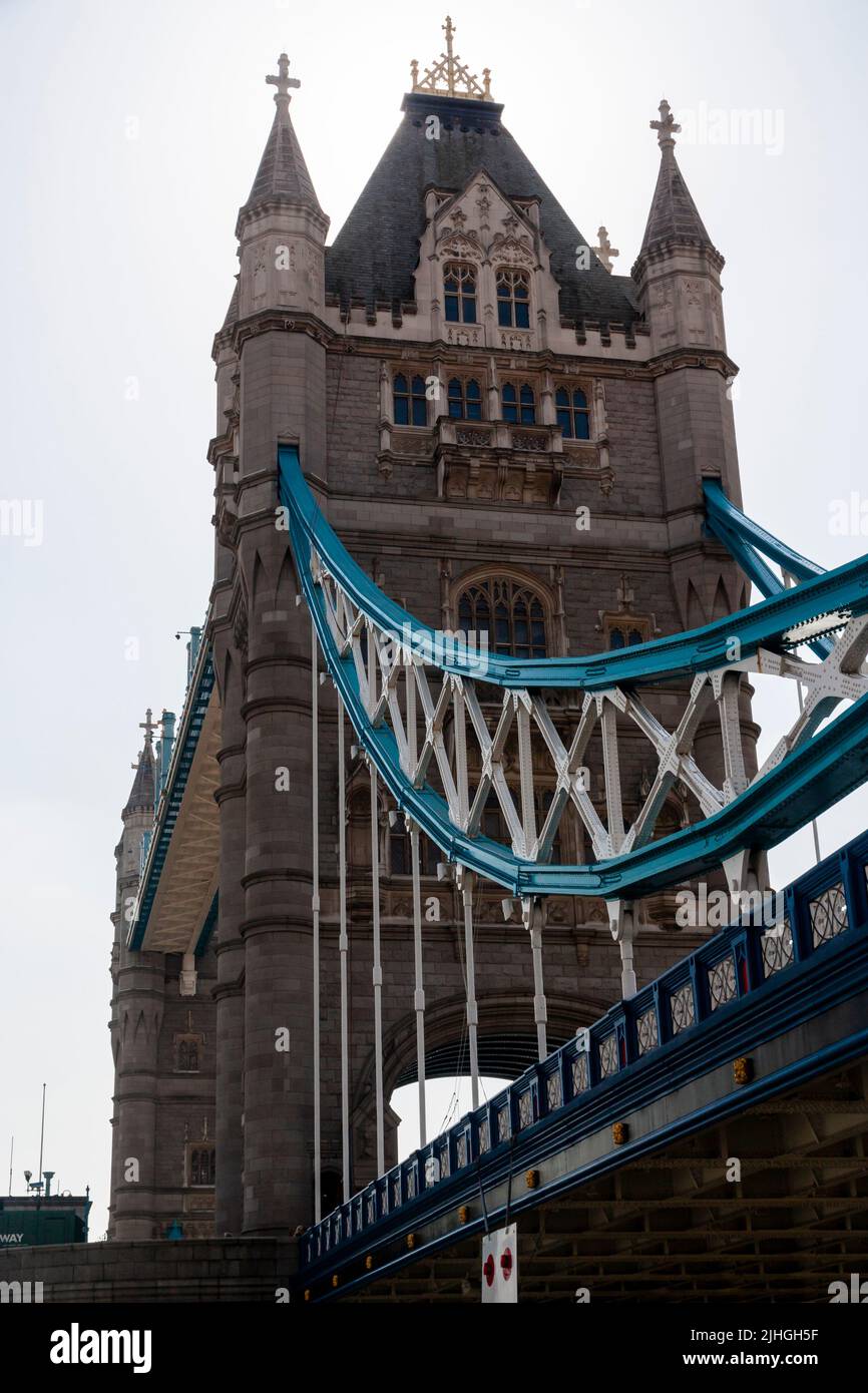 London, England - Aril 2, 2012: Tower Bridge, most famous bridge in ...